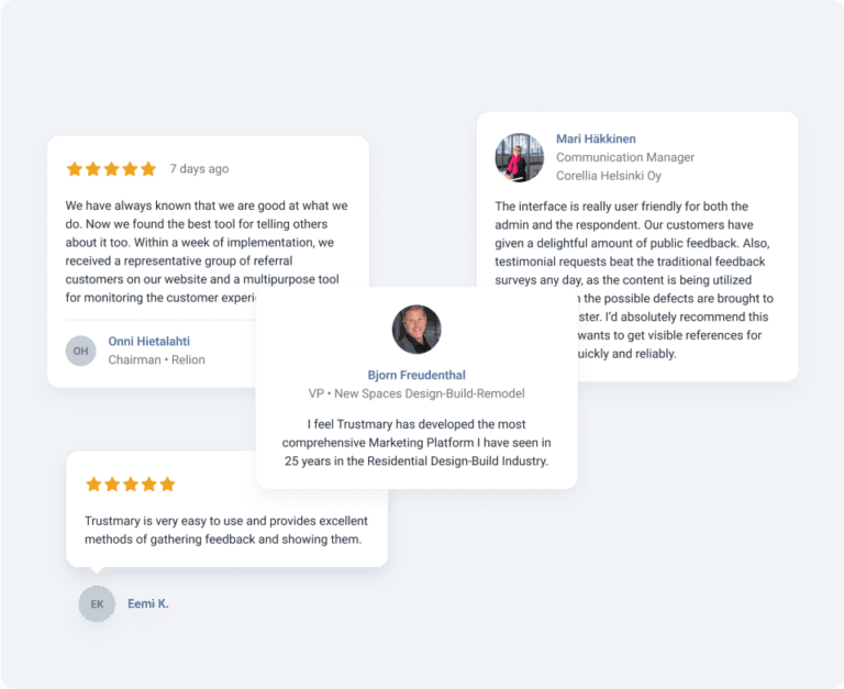 Trustmary | Easiest way to utilize reviews and testimonials