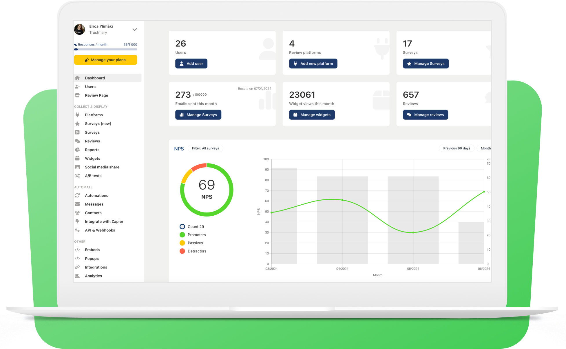 Improved way of presenting your Net Promoter Score (NPS) - Trustmary